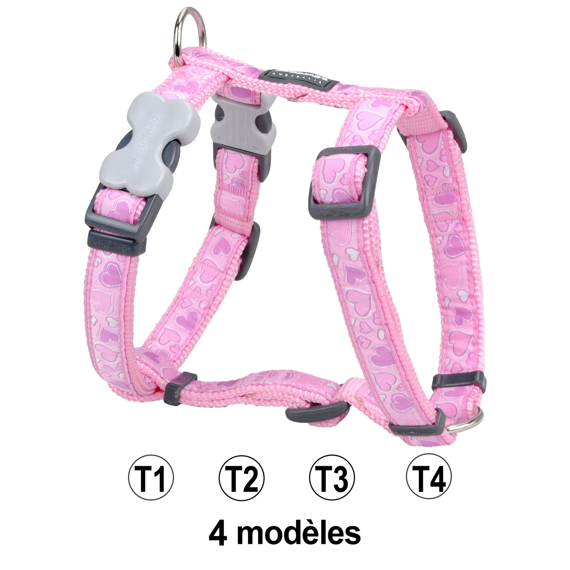 Harnais chien rose Breezy Red Dingo Fantaisie - Harnais - Chadog Diffusion