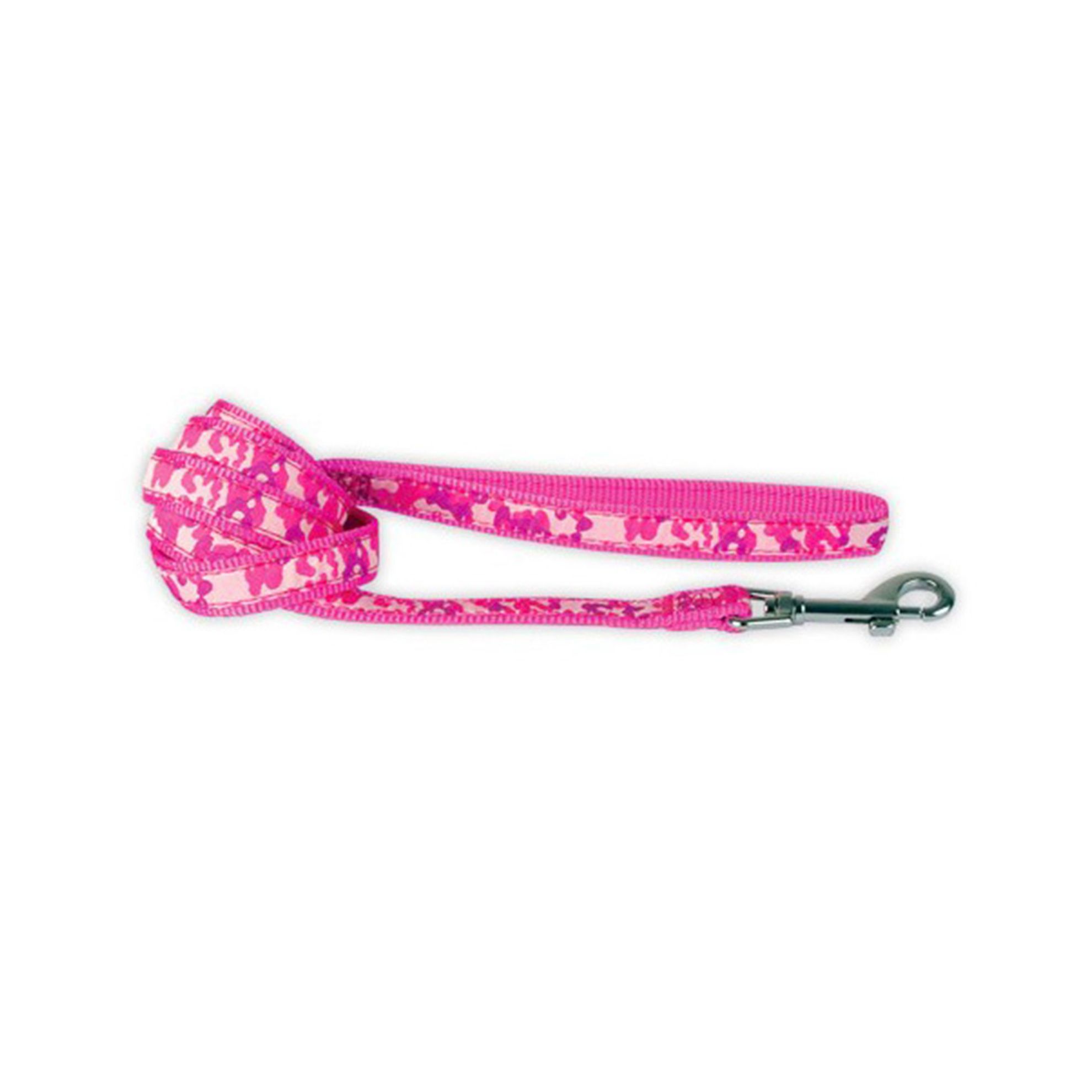 Laisse Nylon Camouflage rose : 1.20m - Laisses simples - Chadog Diffusion
